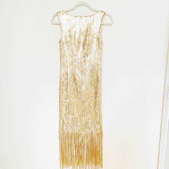 Dresses | 192s Gold Flapper Glam Party Dress New Years Eve Dress | Poshmark